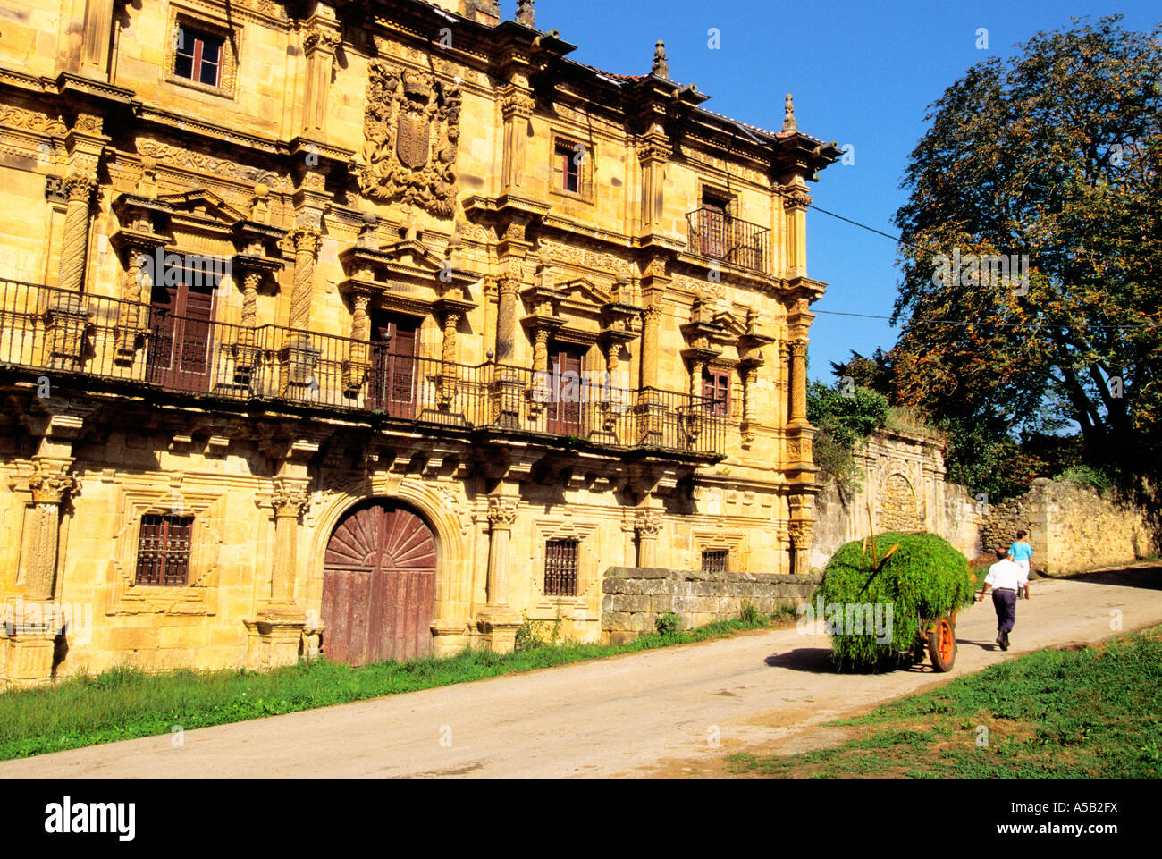 Spain, Santander, Cantabria. Countryside old architecturally ornate ...