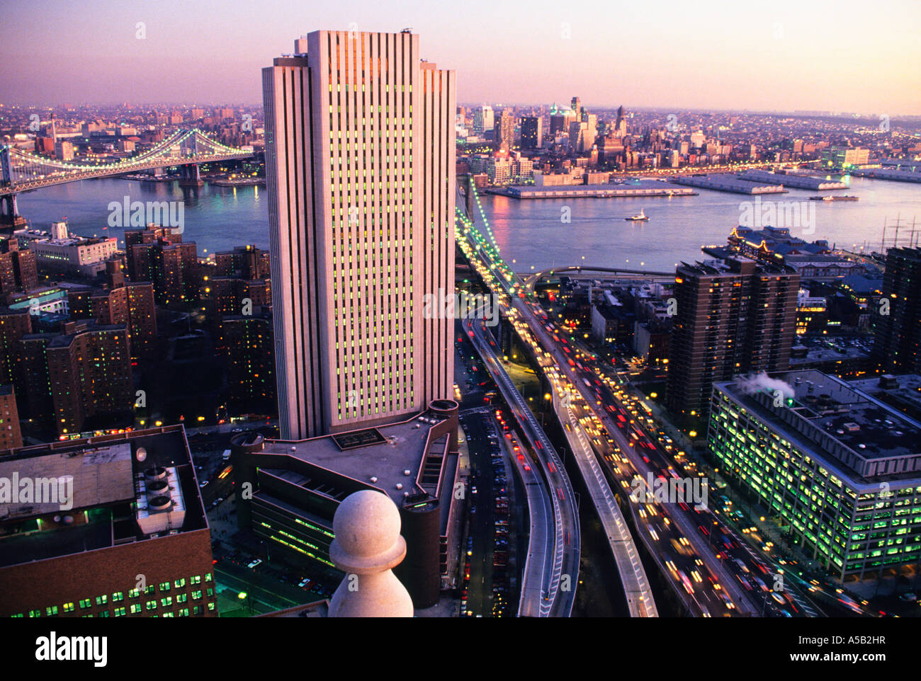 New York City Lower Manhattan entrance and exit ramps from and to The ...