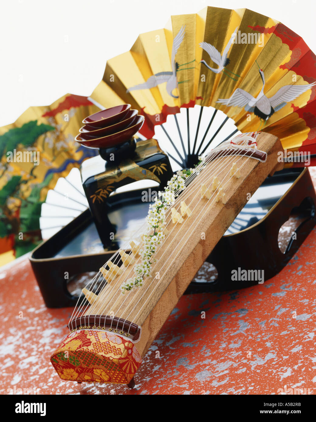 Sake cup and folding fan hi-res stock photography and images - Alamy