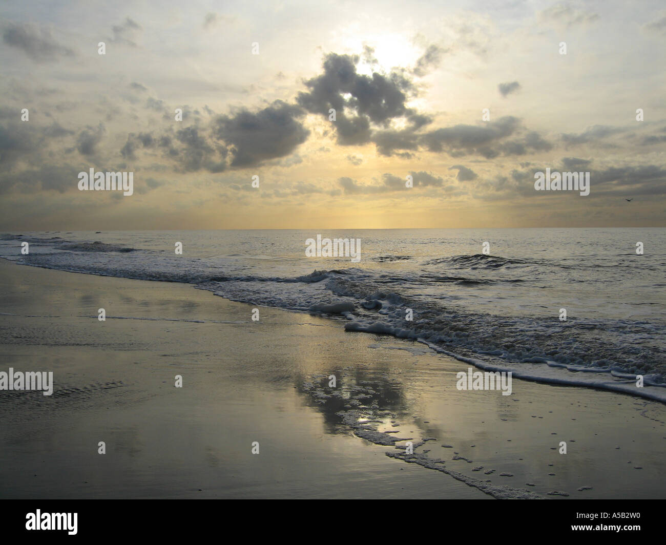 Sundown at the sea side Stock Photo - Alamy