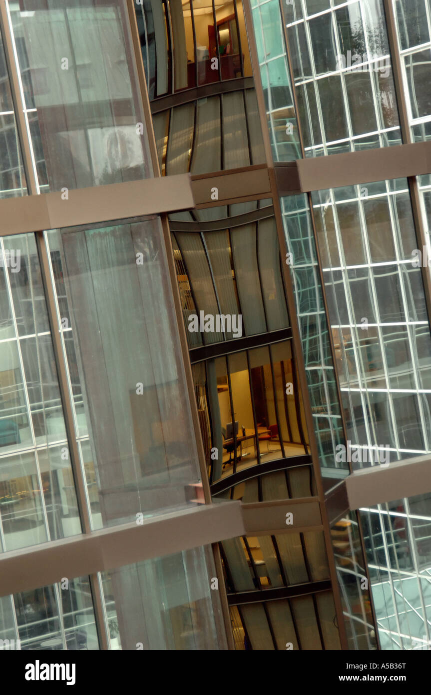 Distorted reflection of office building Stock Photo - Alamy