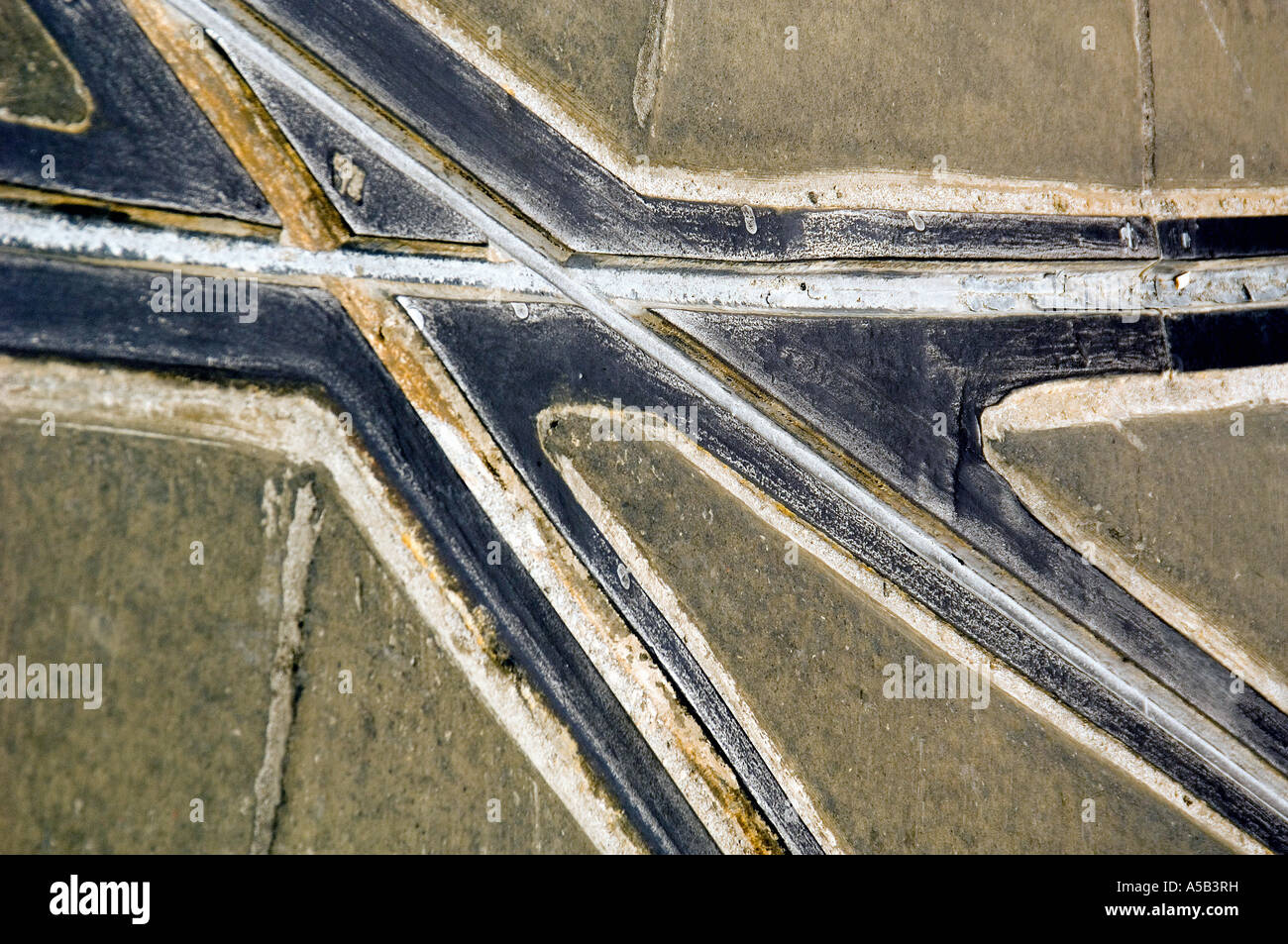 Streetcar tracks crossing Stock Photo - Alamy