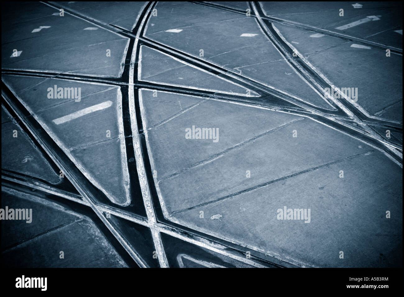 Street car train tracks Stock Photo - Alamy