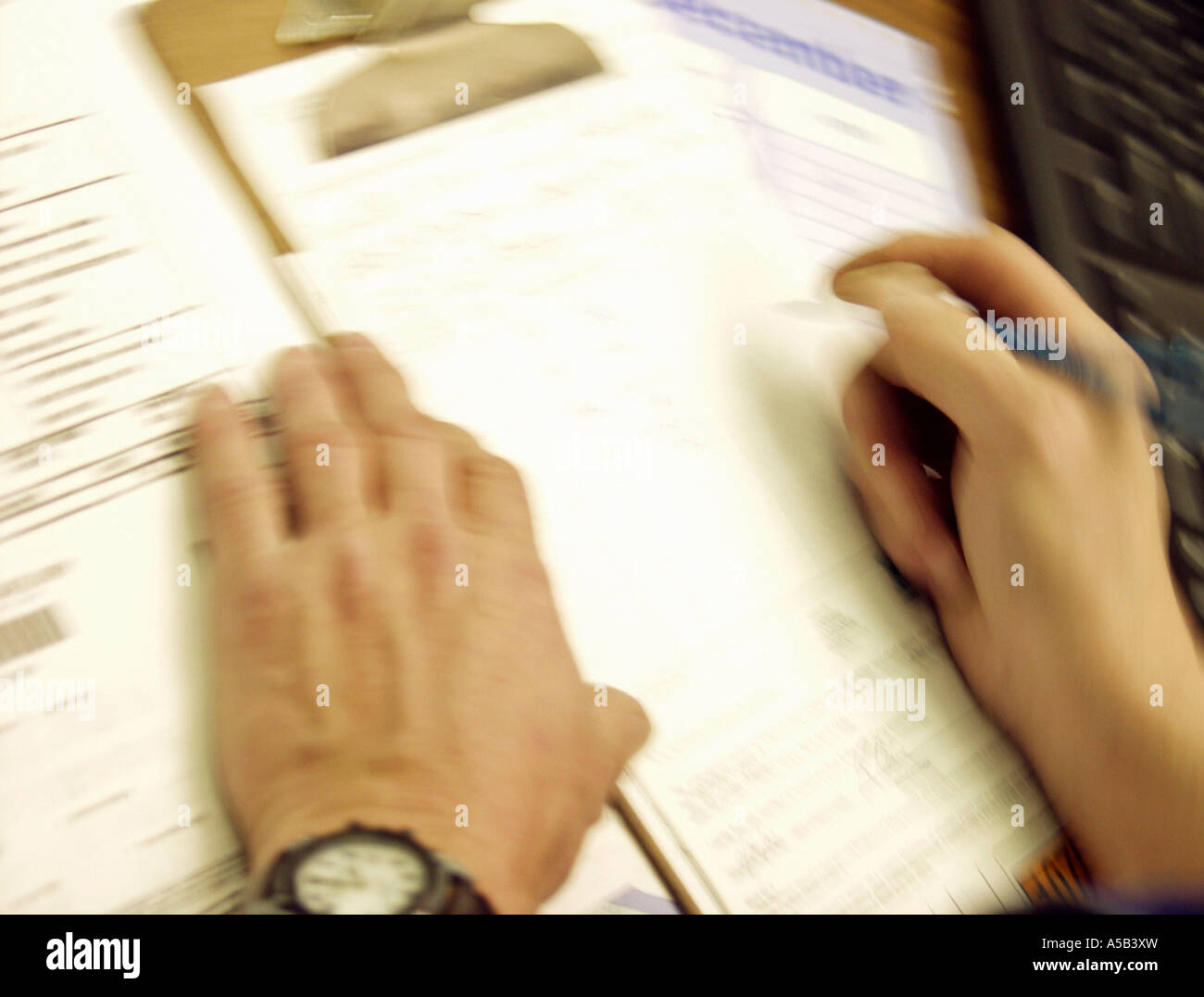 Writing orders by hand Stock Photo - Alamy