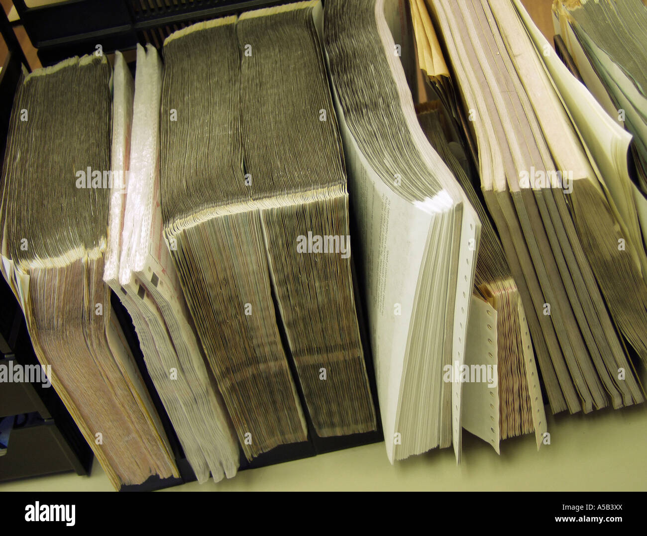 Stacks of paper forms Stock Photo - Alamy