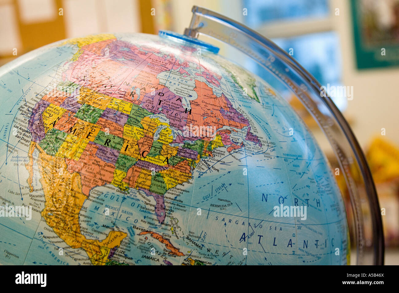 Close-up of school globe Stock Photo - Alamy