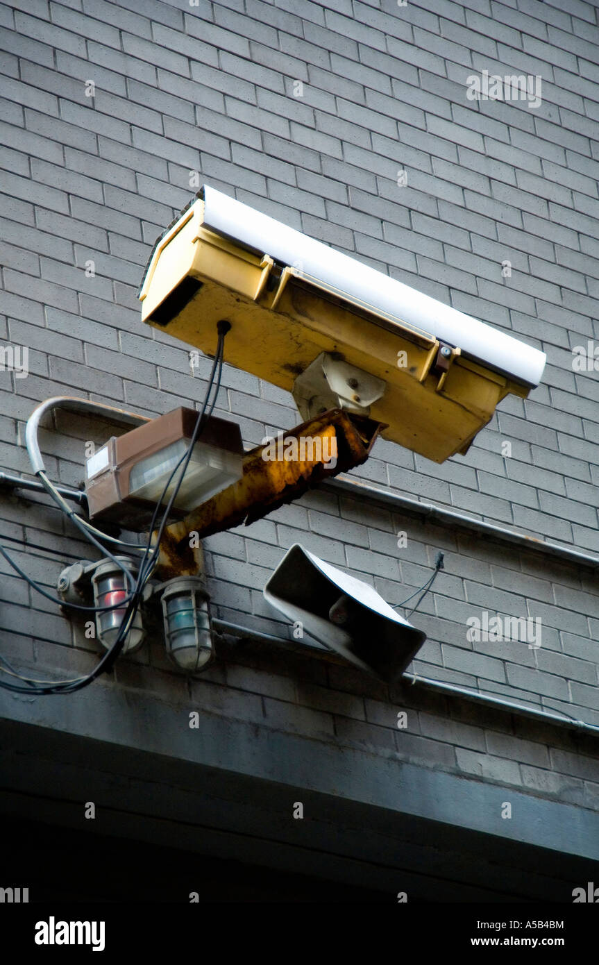 Inner city security camera Stock Photo - Alamy