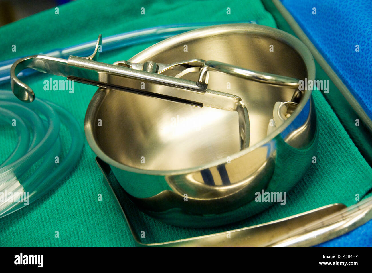 Surgical instrument in a bowl in operating room Stock Photo - Alamy