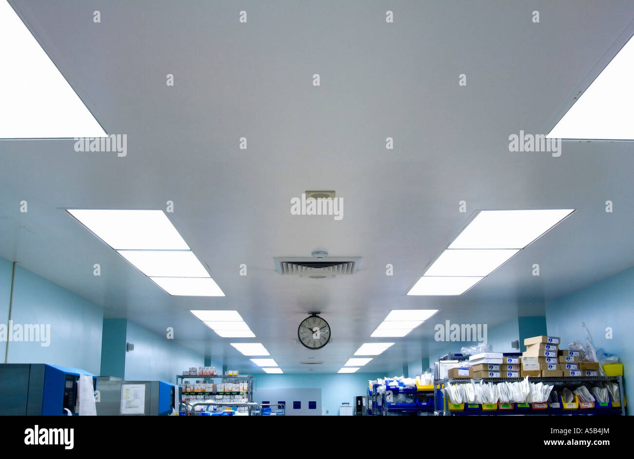 Hospital surgery hallway with supplies Stock Photo - Alamy
