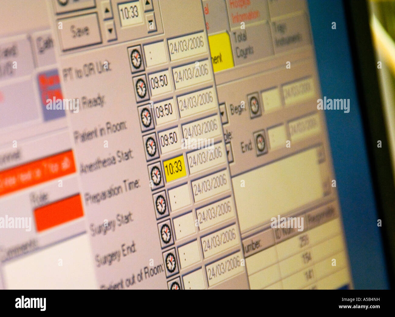 Operating room monitor Stock Photo - Alamy