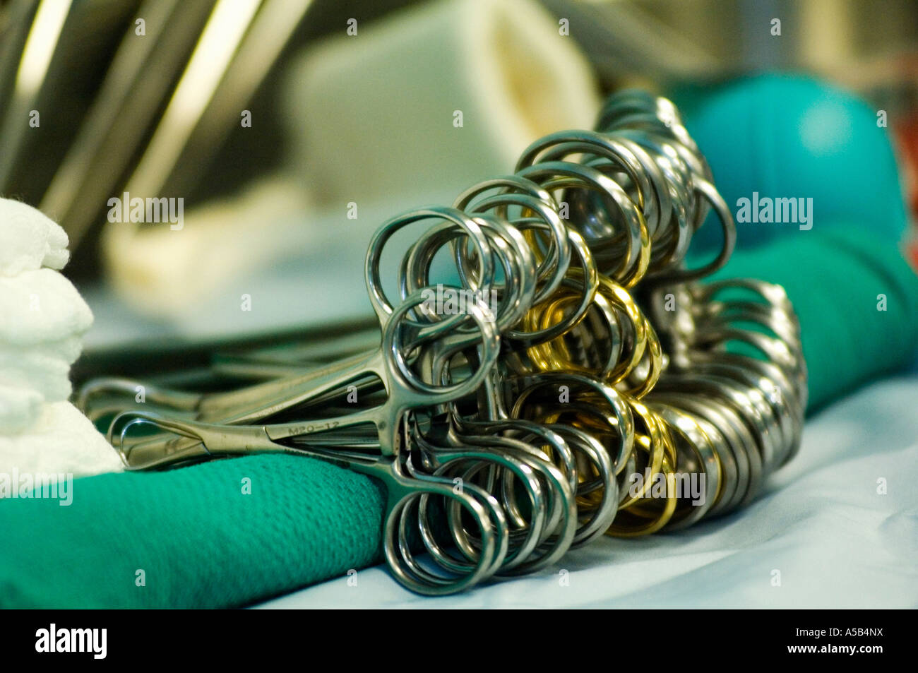 Surgical scissor clamps Stock Photo - Alamy