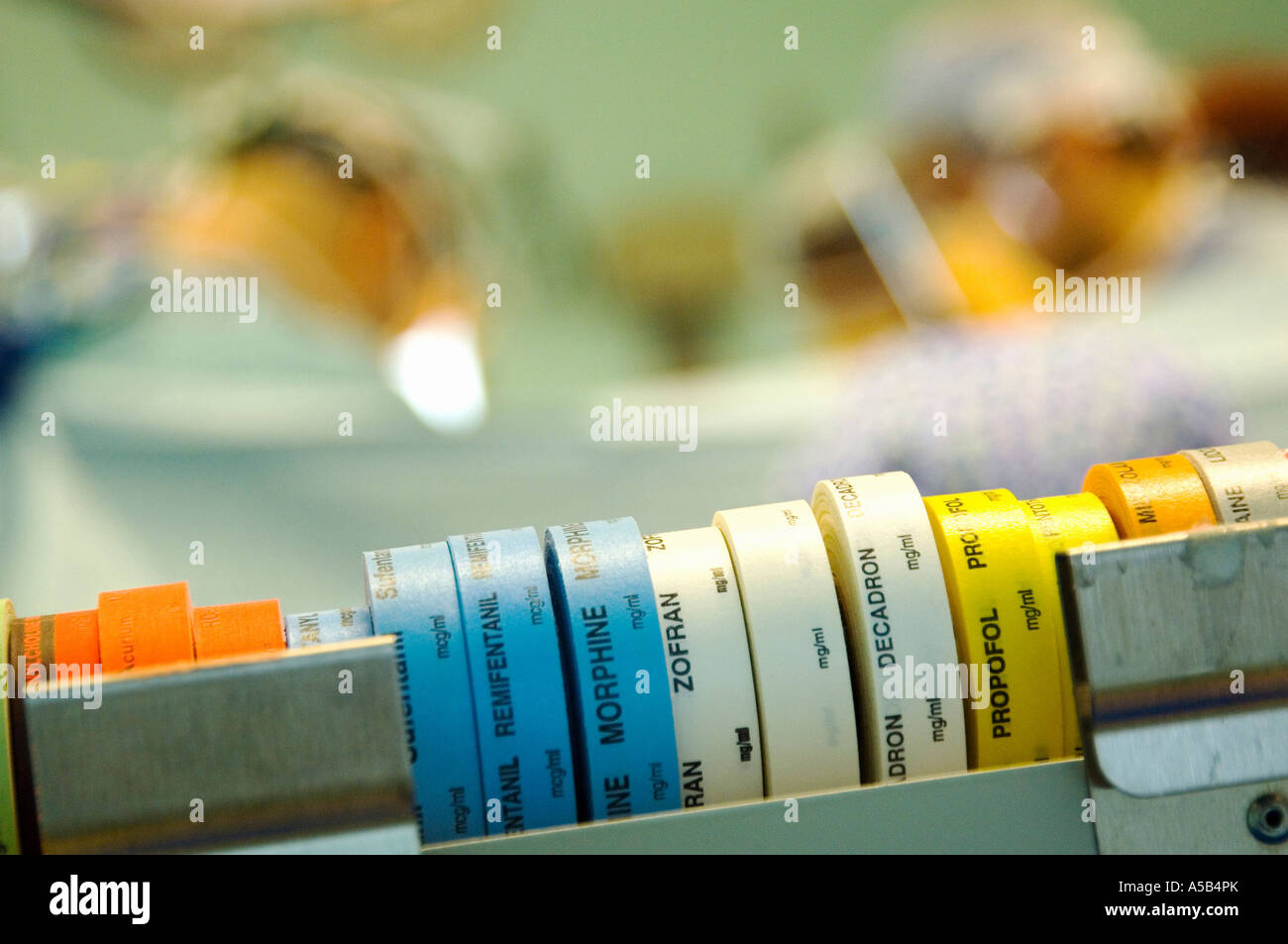 Surgical drug labels Stock Photo - Alamy