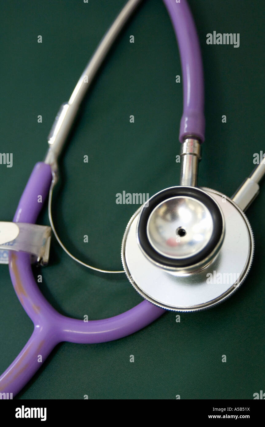 Close-up view of purple stethoscope Stock Photo - Alamy