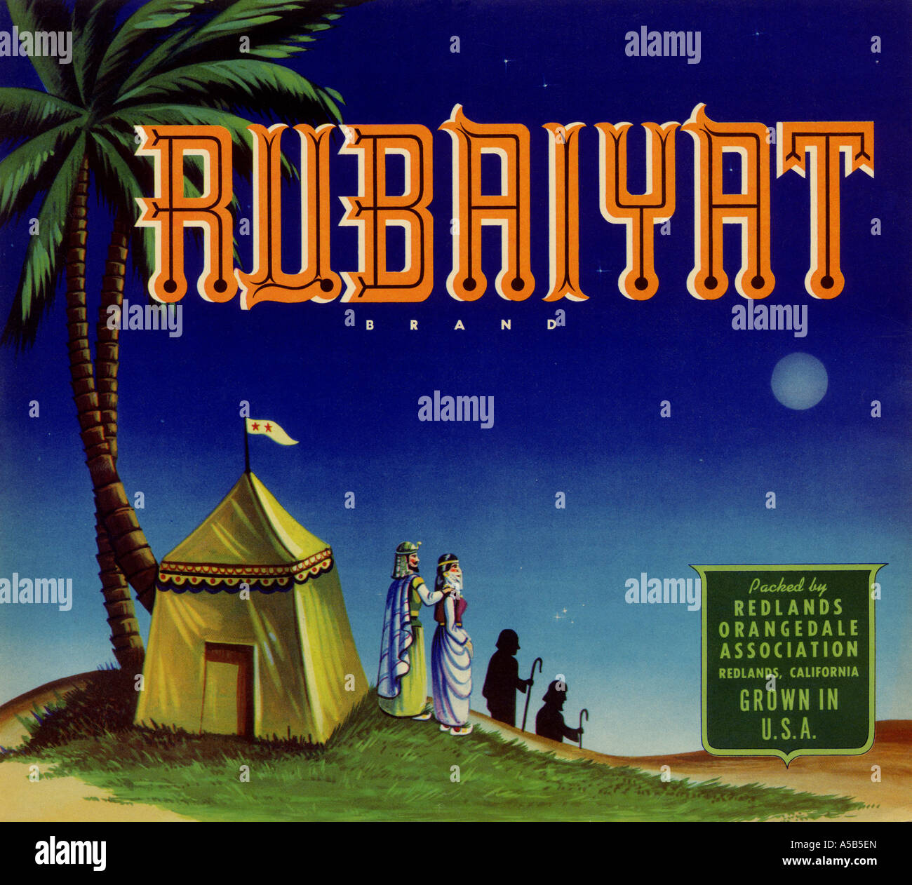 Rubaiyat Brand Label Stock Photo - Alamy