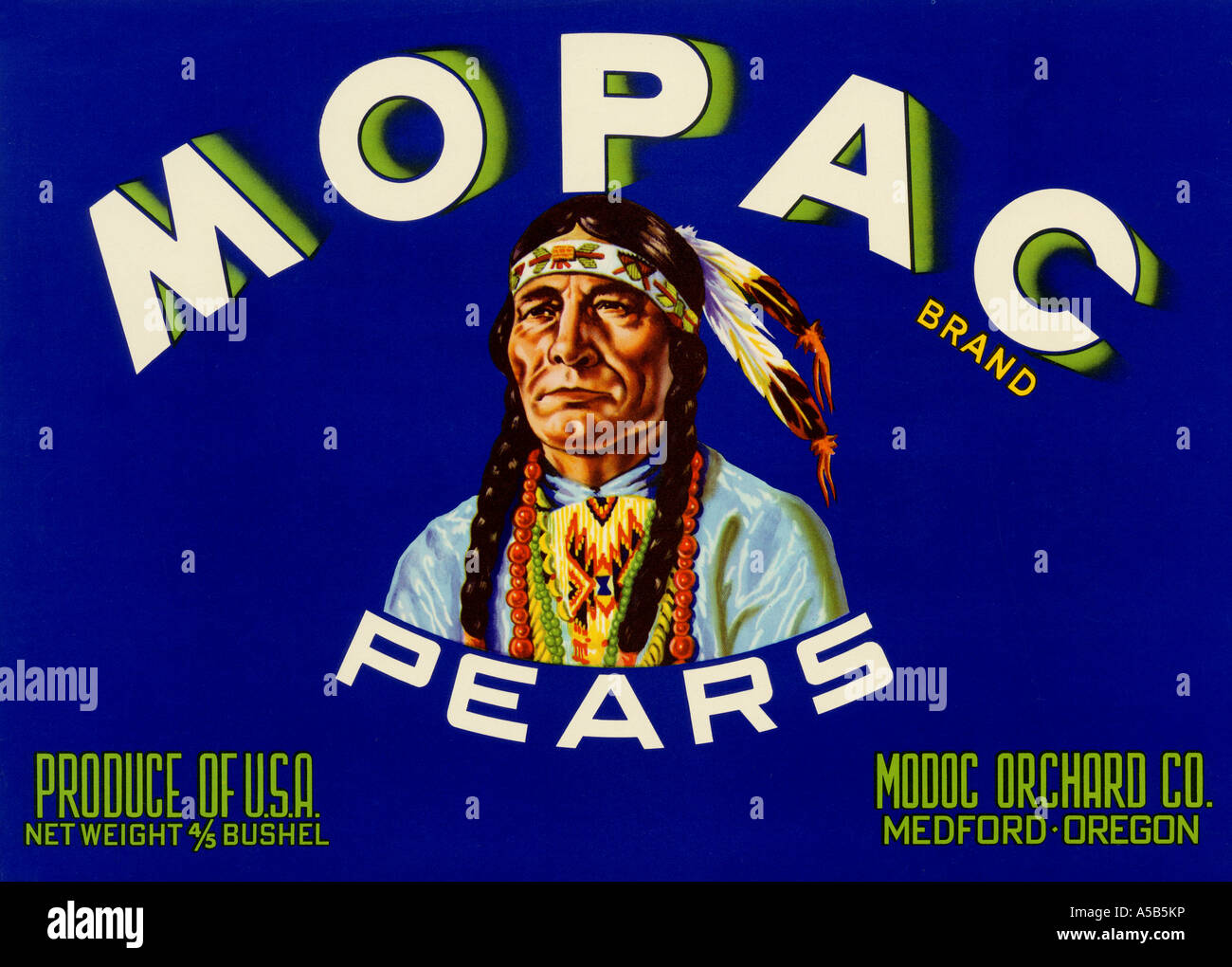 Mopac Brand Pears Stock Photo - Alamy
