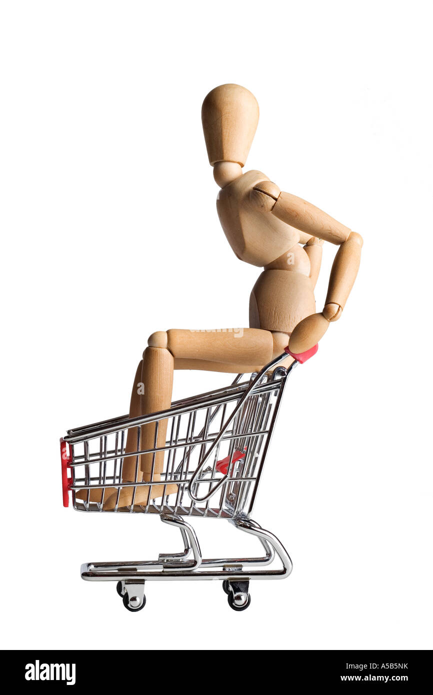 manikin in a shopping cart Stock Photo - Alamy