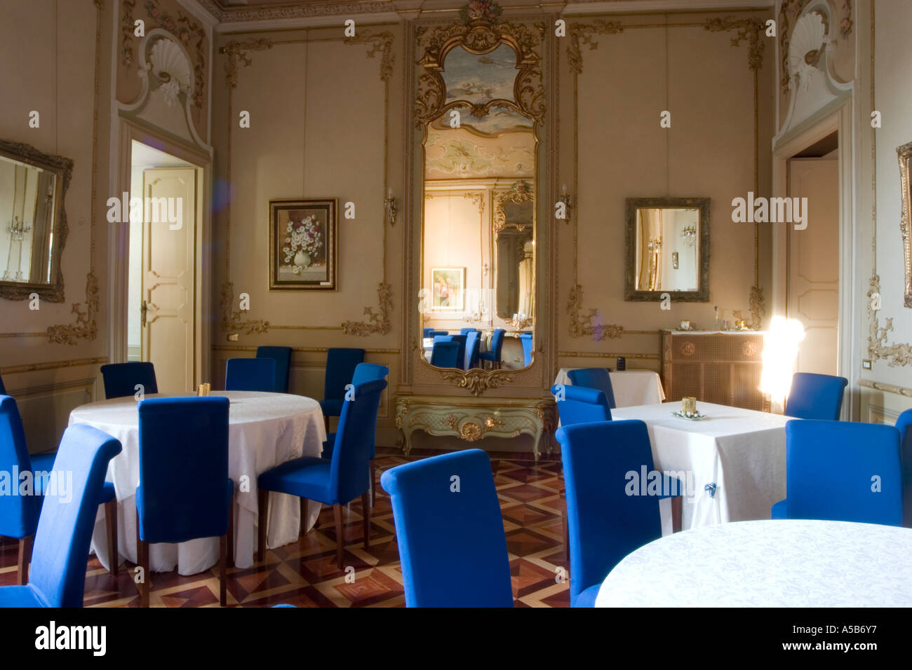 special restaurant in an antique villa of Milan, Italy Stock Photo - Alamy