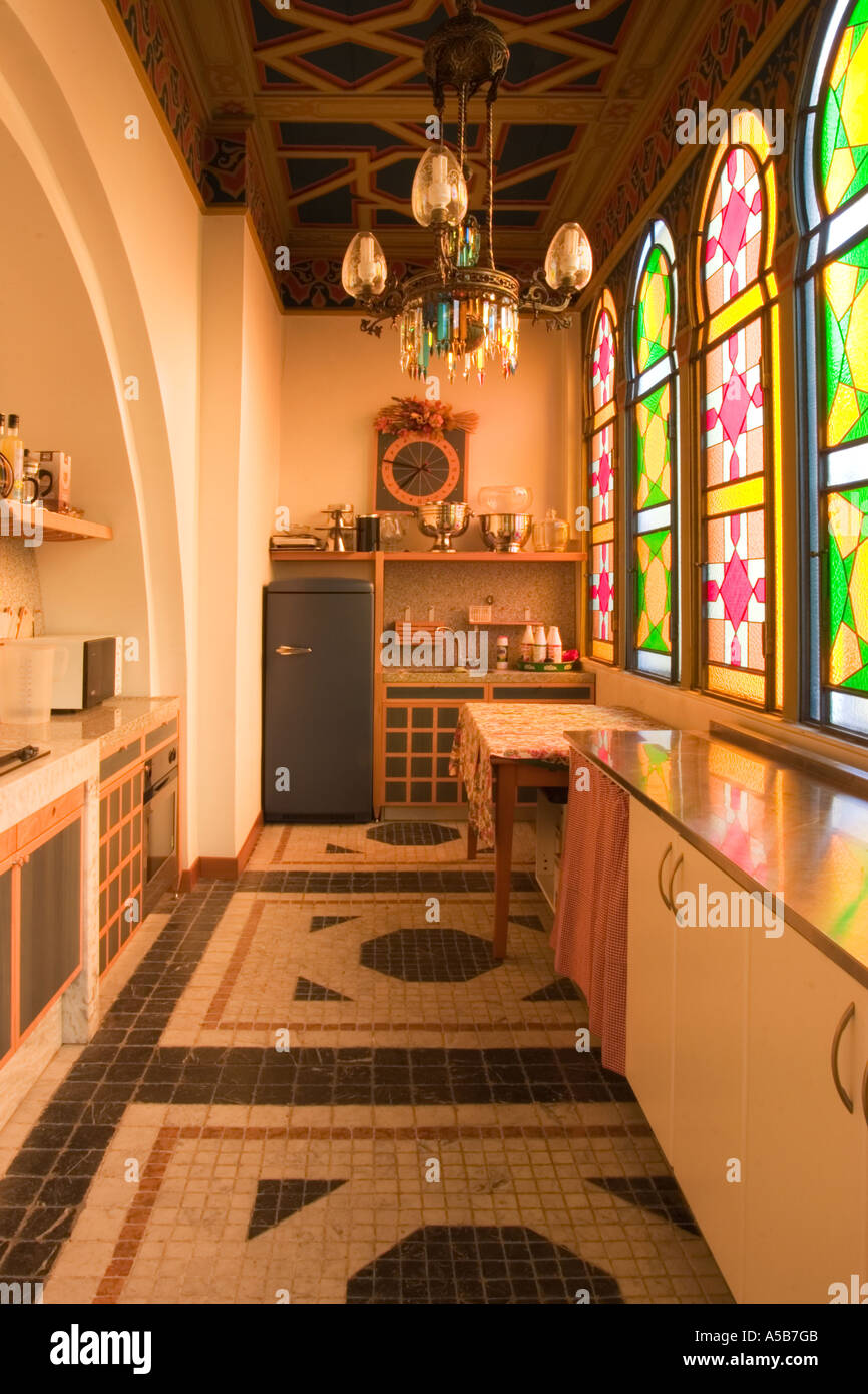 Beautiful kitchen in antique villa from beginning 1900 with mosaic ...