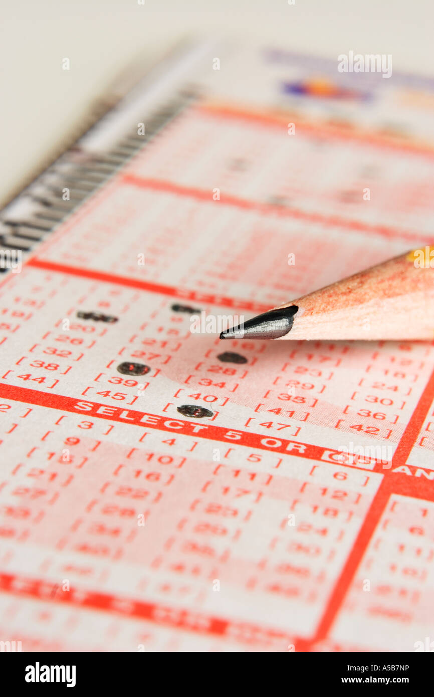 Lottery ticket and pencil Stock Photo - Alamy