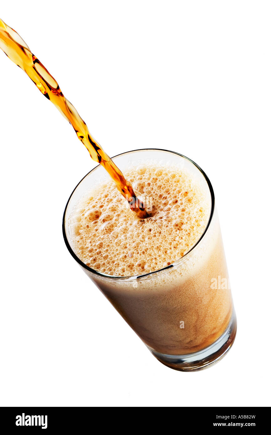 Pouring a soda Stock Photo - Alamy