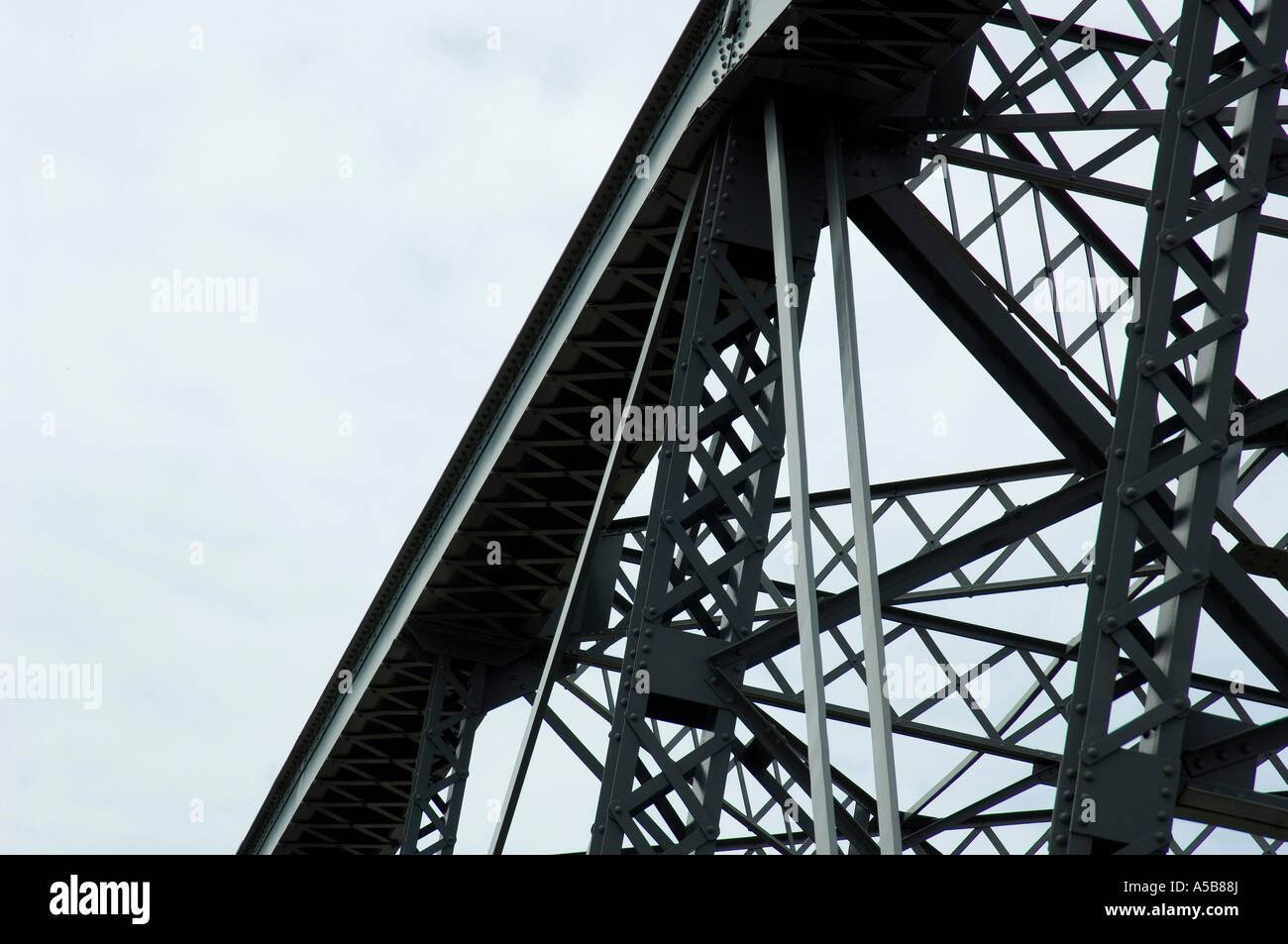 Stable architectural girder and framing structure on bridge Stock Photo ...