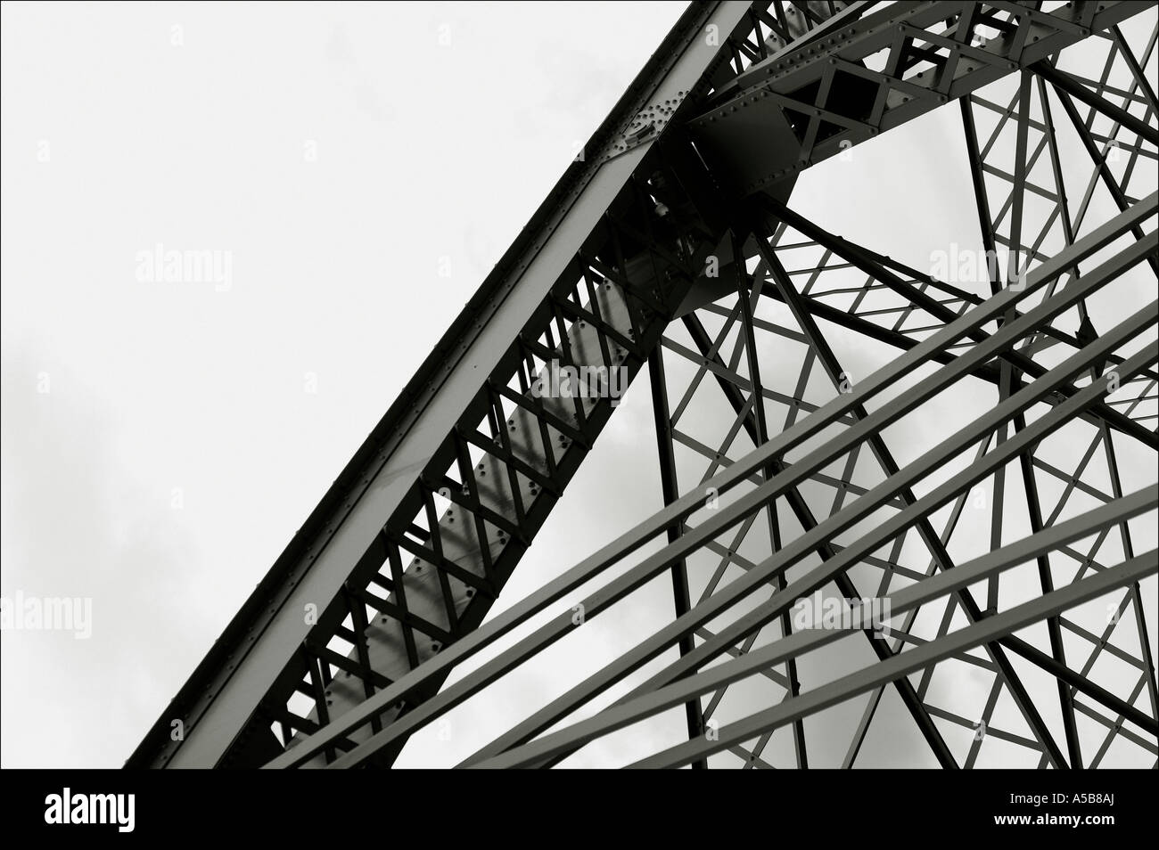 Architectural girder and framing structure on bridge Stock Photo - Alamy