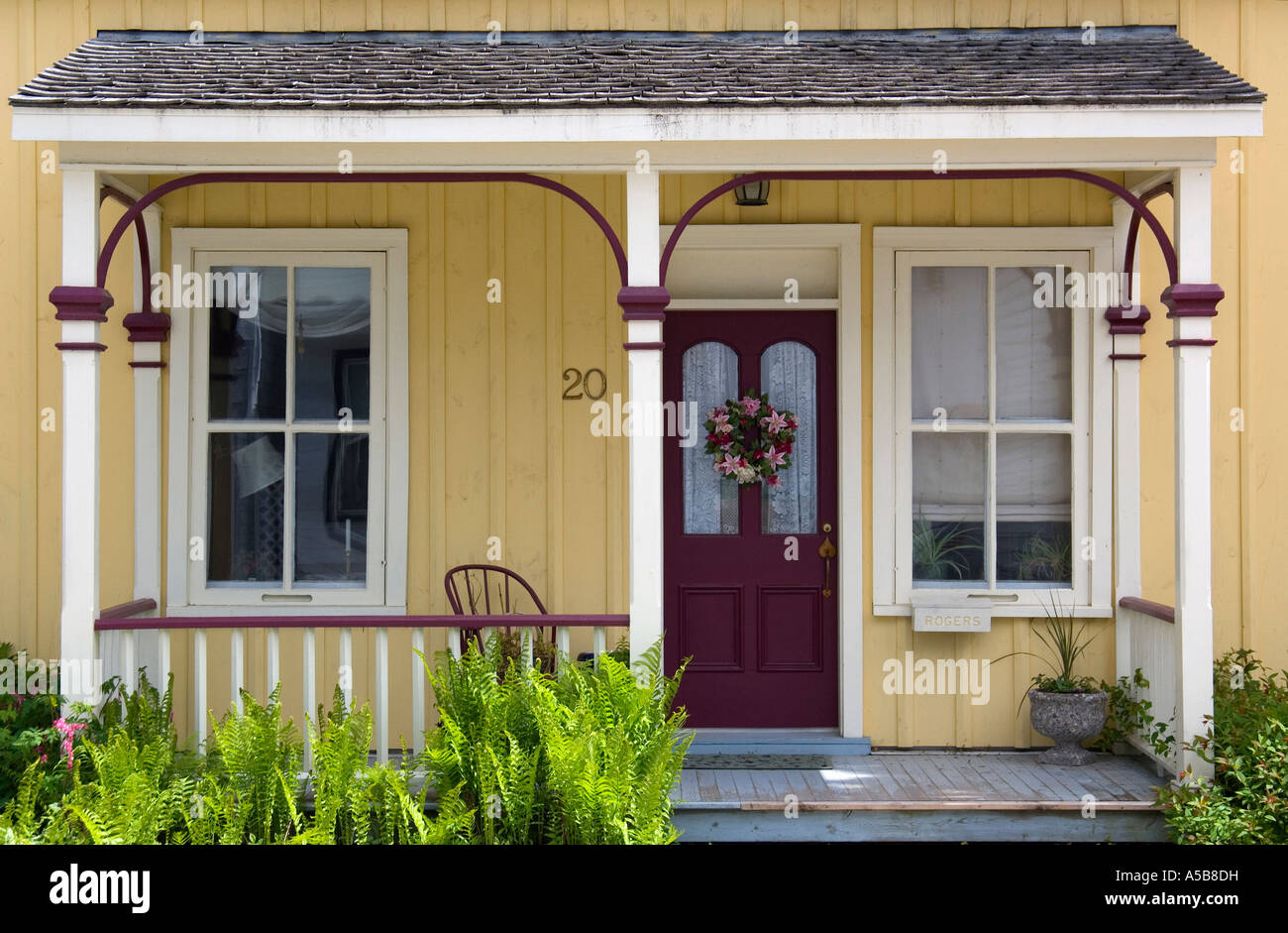 Old Home With Country White Porch