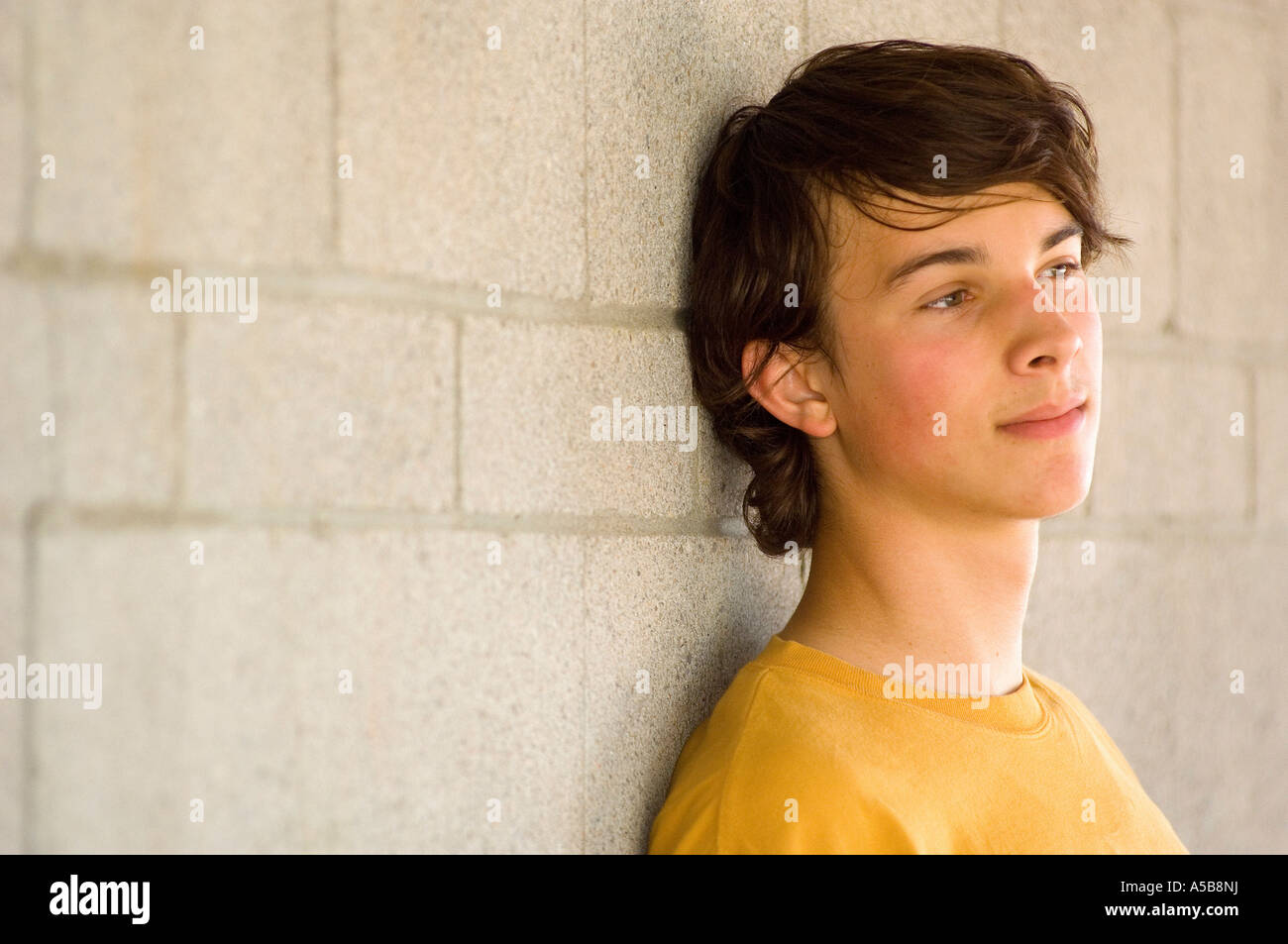 Hopeful portrait of teenage boy Stock Photo - Alamy