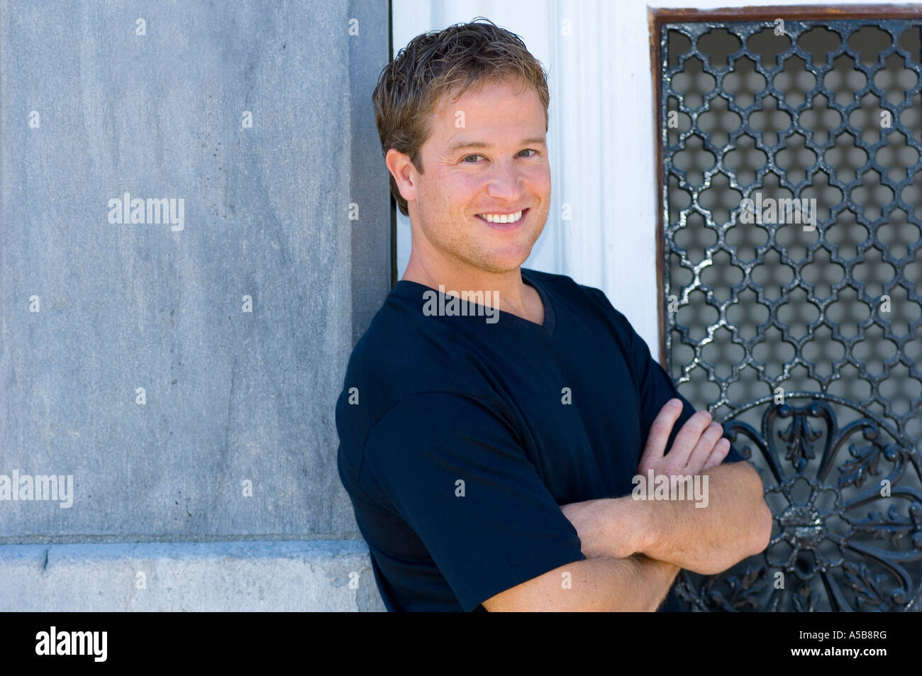Portrait of smiling man Stock Photo - Alamy