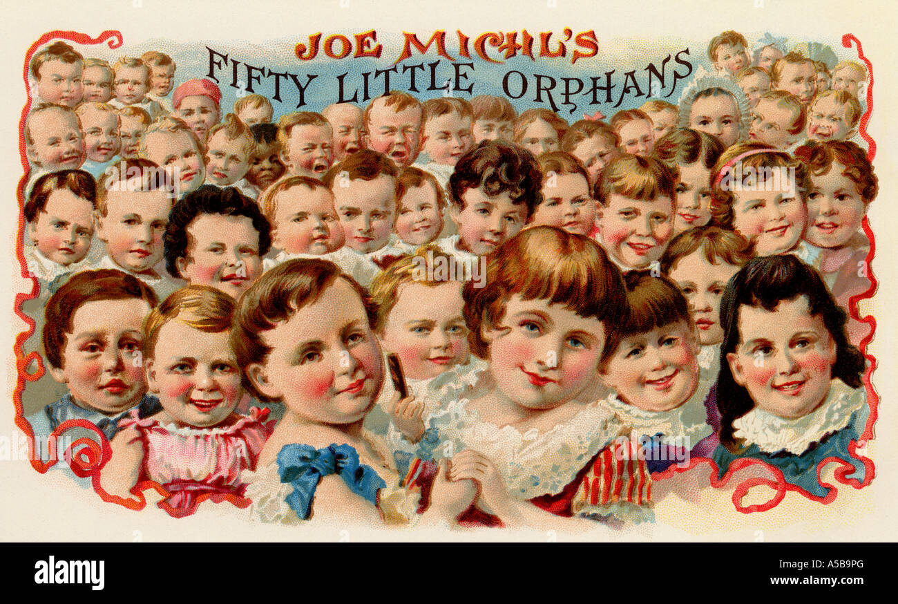 Fifty Little Orphans Stock Photo - Alamy