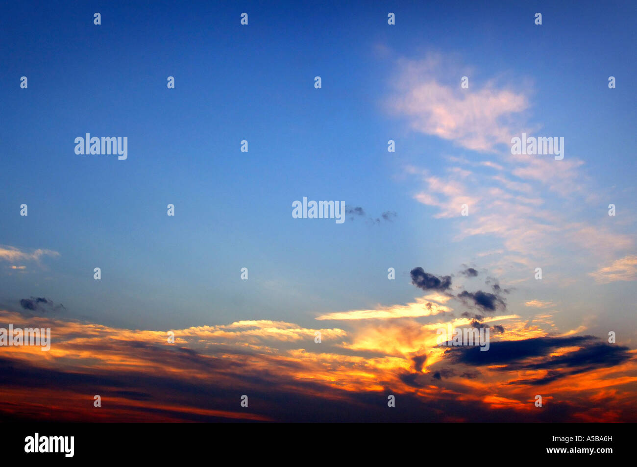 Layered sunset sky Stock Photo - Alamy