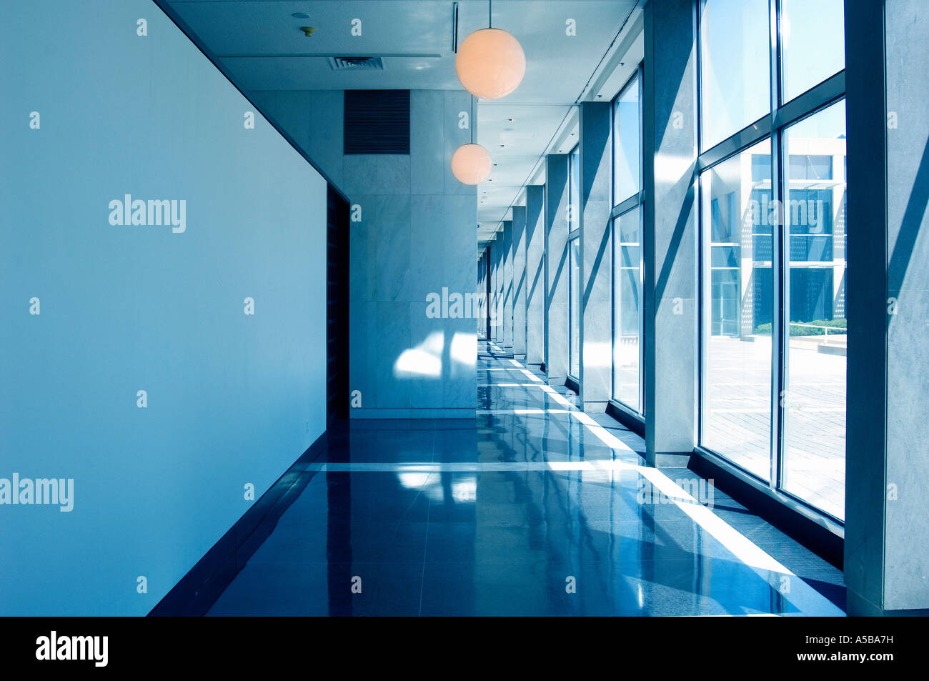 Corporate architectural hallway environment Stock Photo - Alamy