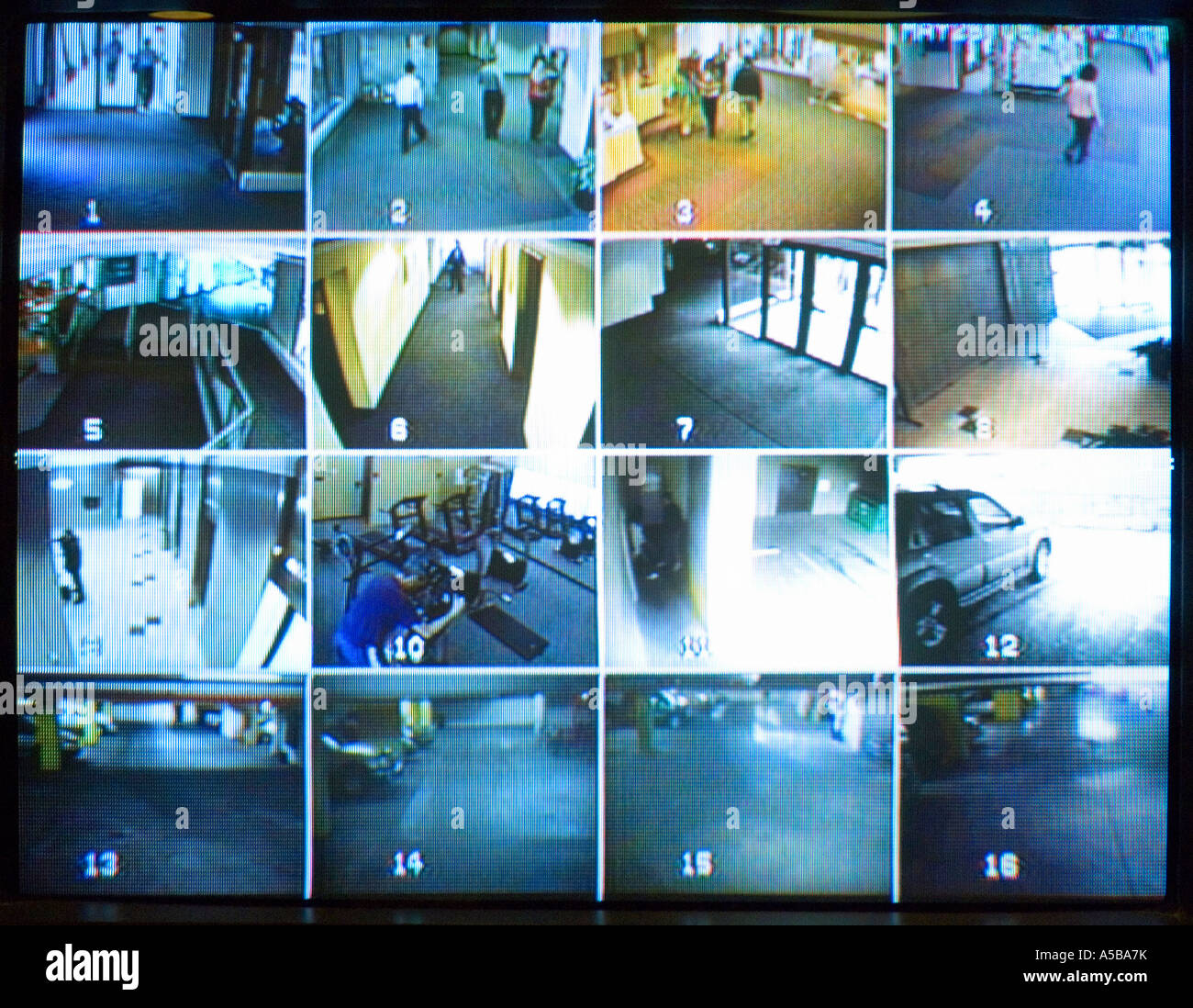 Security camera monitor Stock Photo - Alamy
