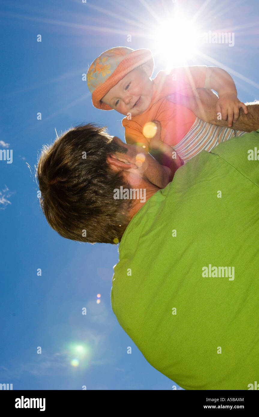 Dad Lifting Children High Resolution Stock Photography and Images - Alamy