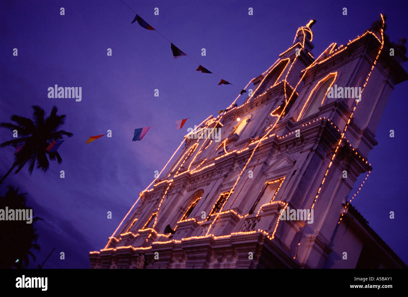Facade of the Our Lady of the Immaculate Conception Church decorated ...