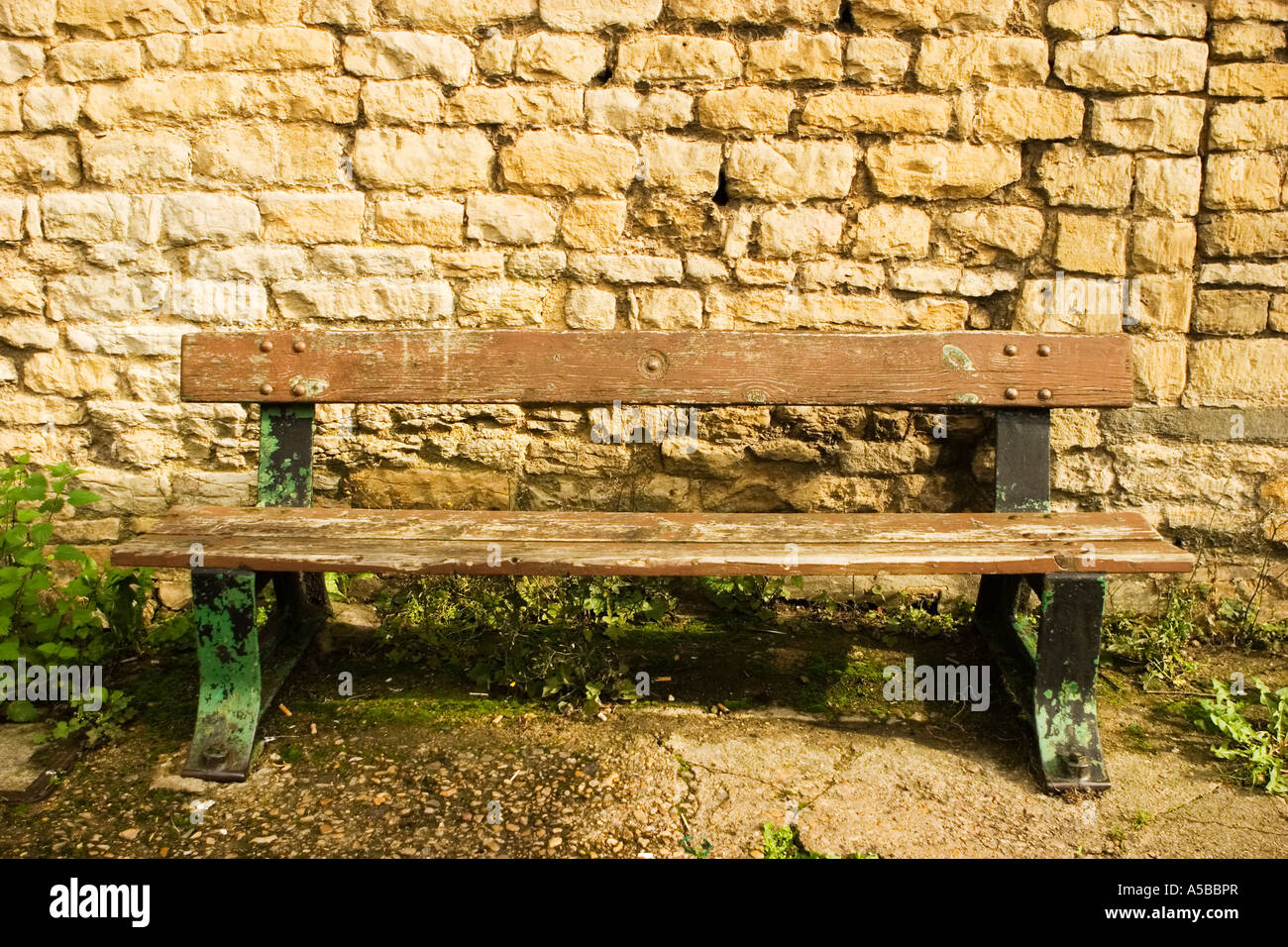 Old Bench in the Cotswolds, UK Stock Photo - Alamy