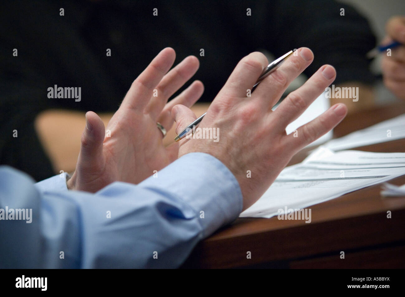 Speaking with hands hi-res stock photography and images - Alamy