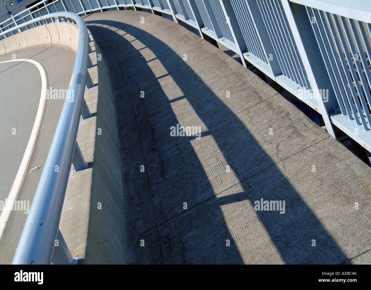 Walkway on bridge Stock Photo - Alamy