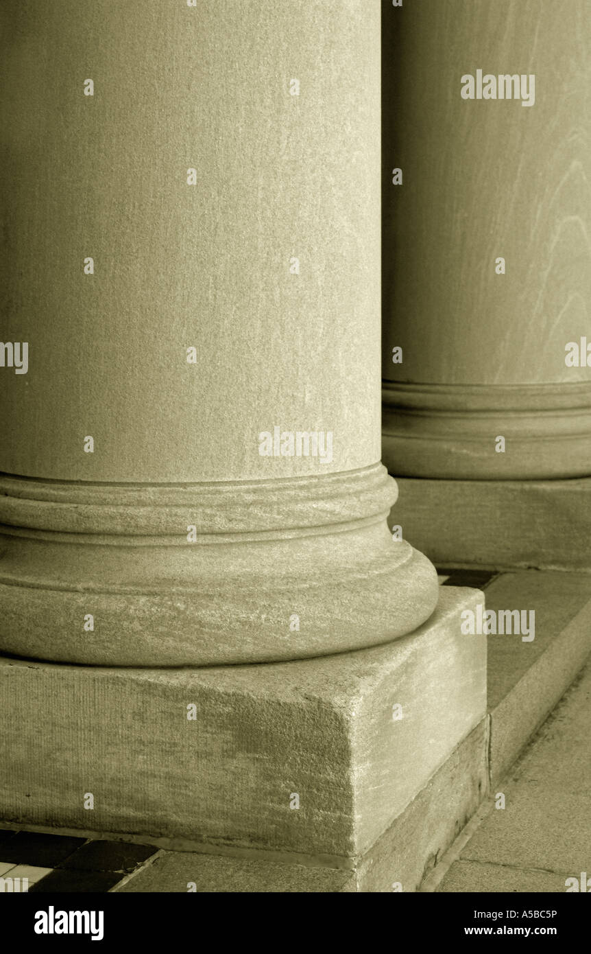 Base of two strong supportive pillars Stock Photo - Alamy
