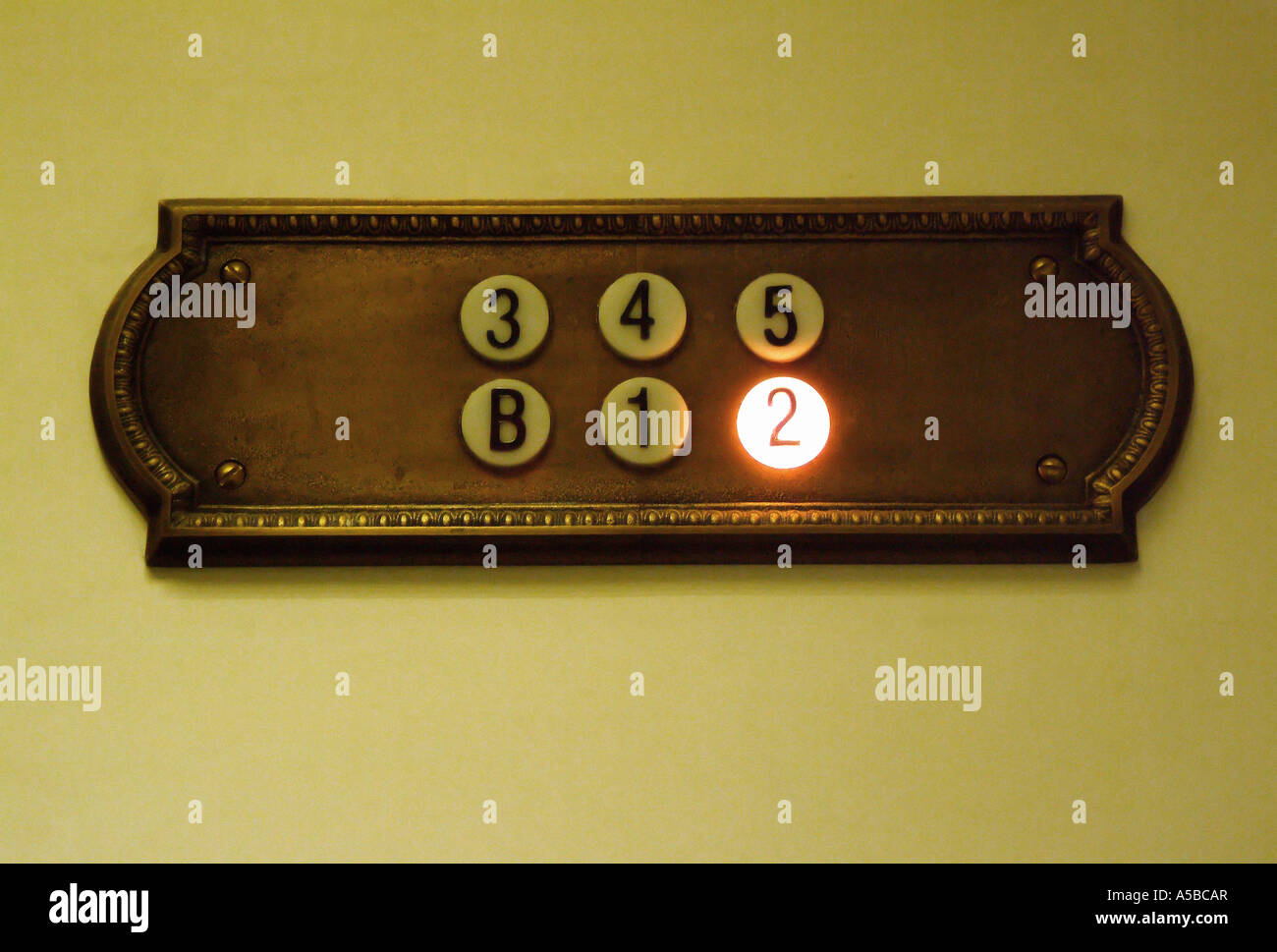 Elevator floor numbers hi-res stock photography and images - Alamy