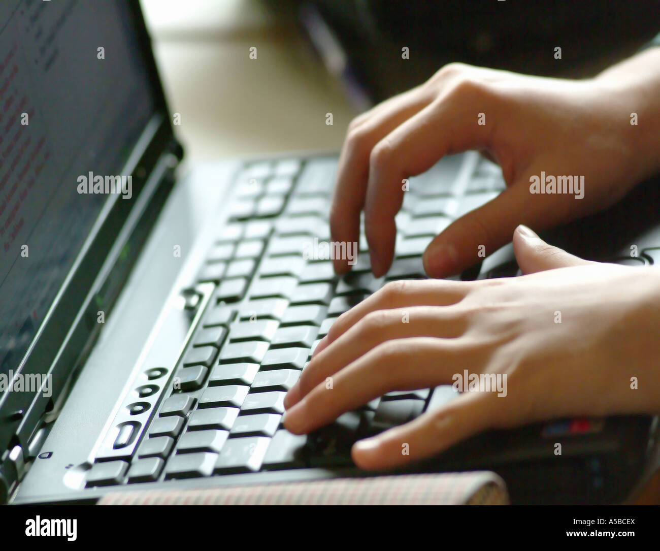 Hand on track pad hi-res stock photography and images - Alamy