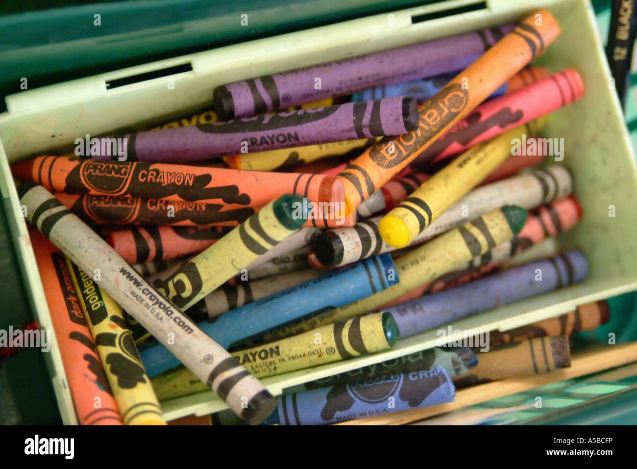 Kids crayons box hi-res stock photography and images - Alamy