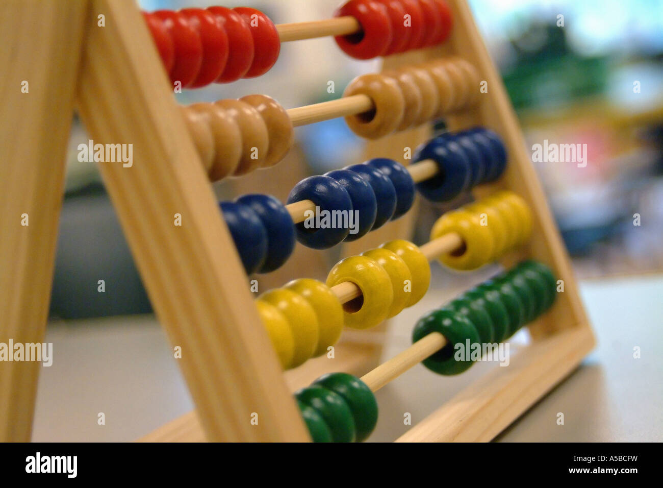 Close-up of child's abacus in classroom Stock Photo - Alamy