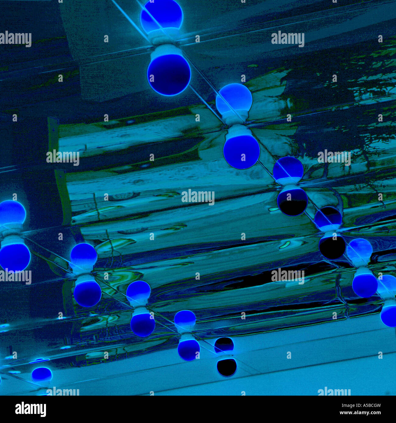 Reflective blue architectural abstract Stock Photo - Alamy