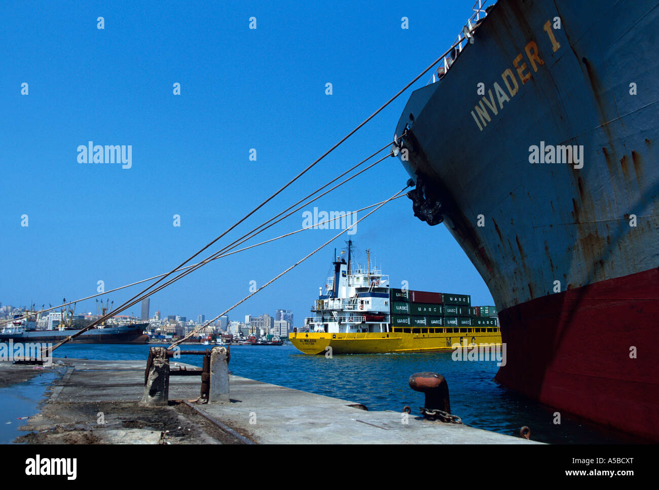 A view of the port of Beirut Stock Photo - Alamy