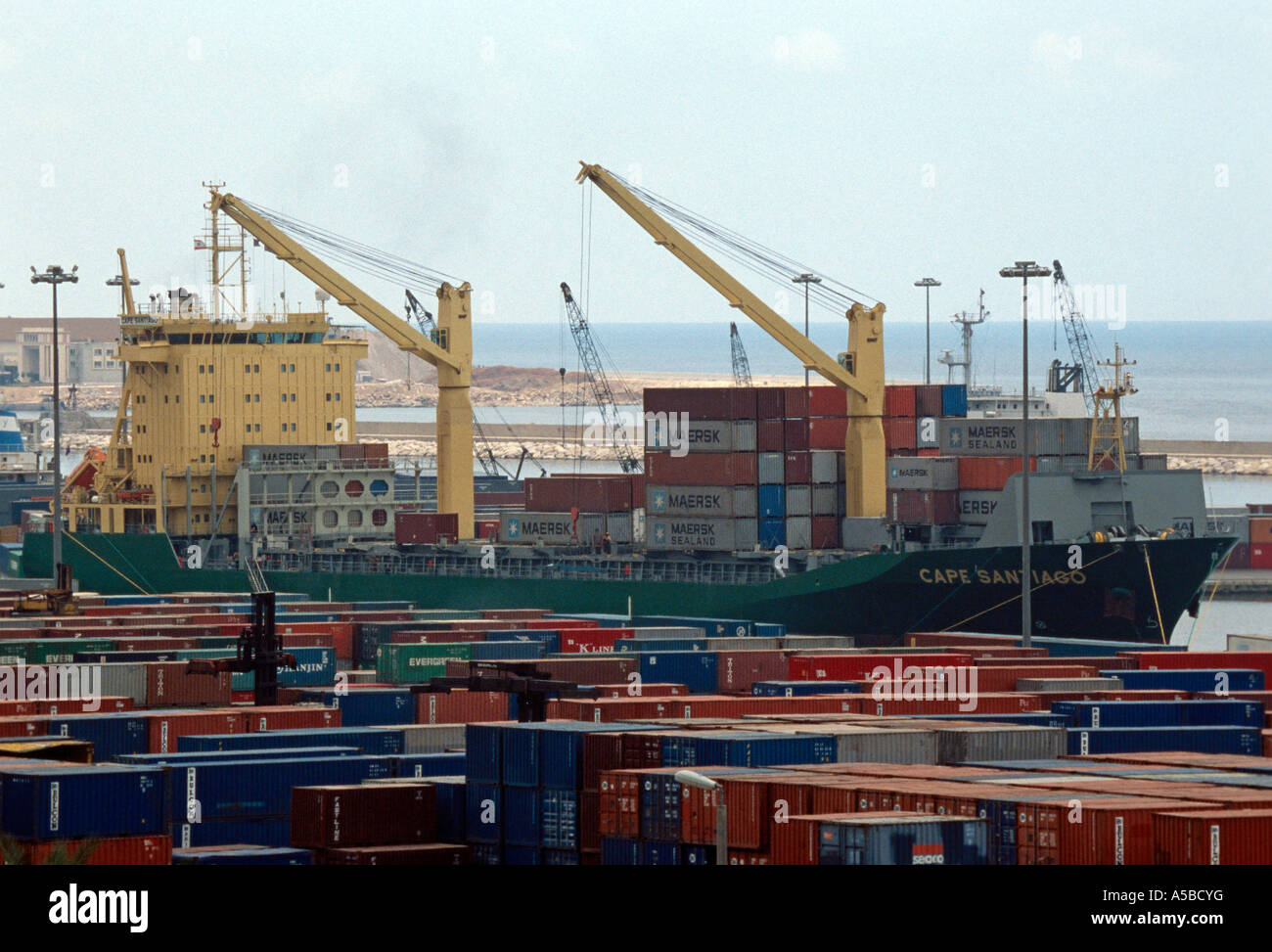 A view of the port of Beirut Stock Photo - Alamy