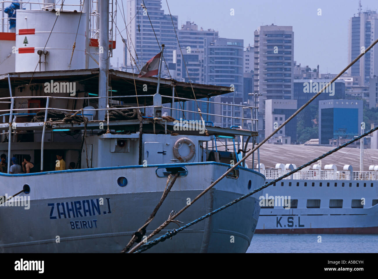 A view of the port of Beirut Stock Photo - Alamy