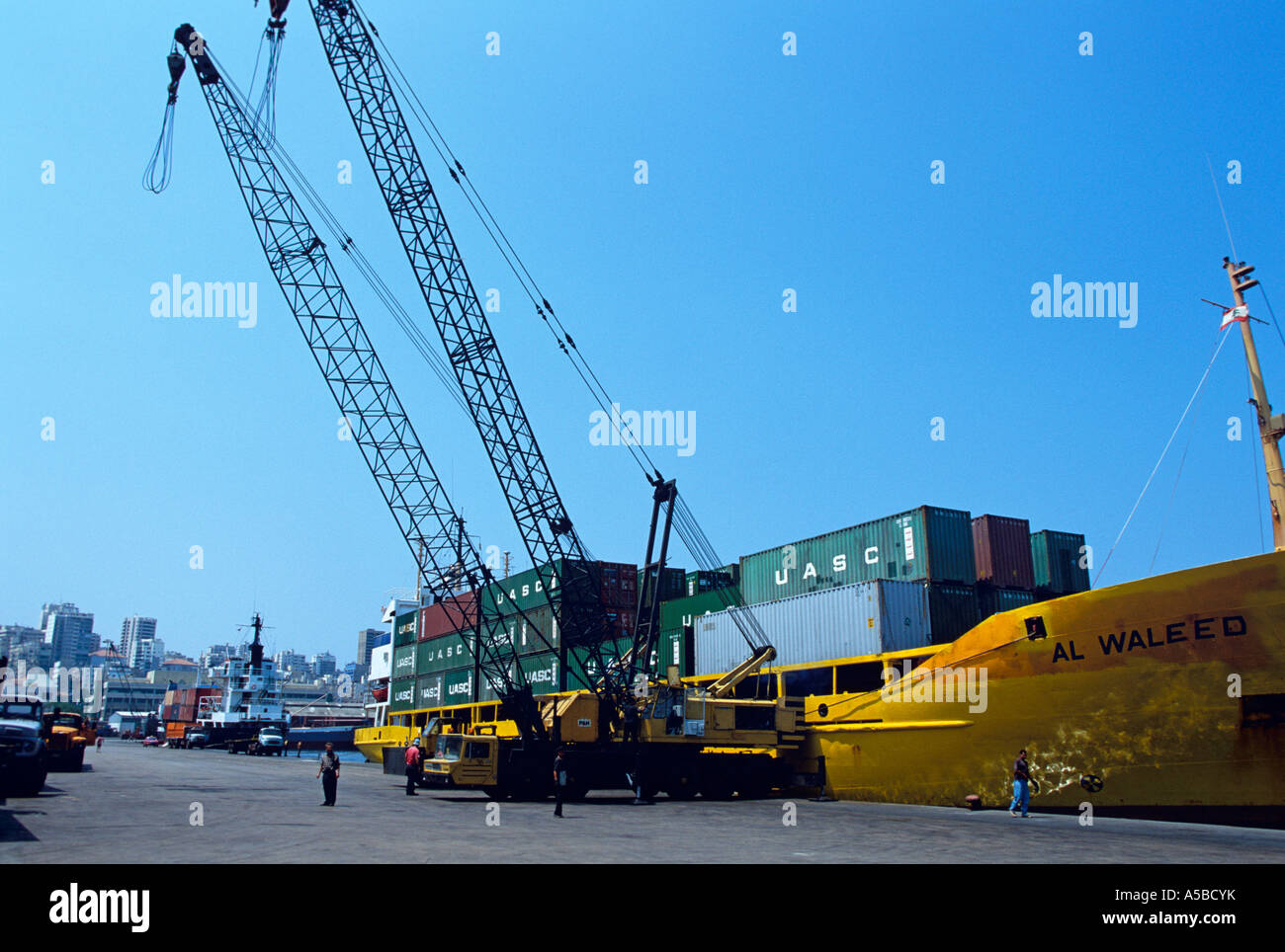 A view of the port of Beirut Stock Photo - Alamy