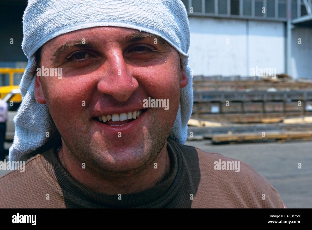 A worker at the Beirut port Stock Photo - Alamy