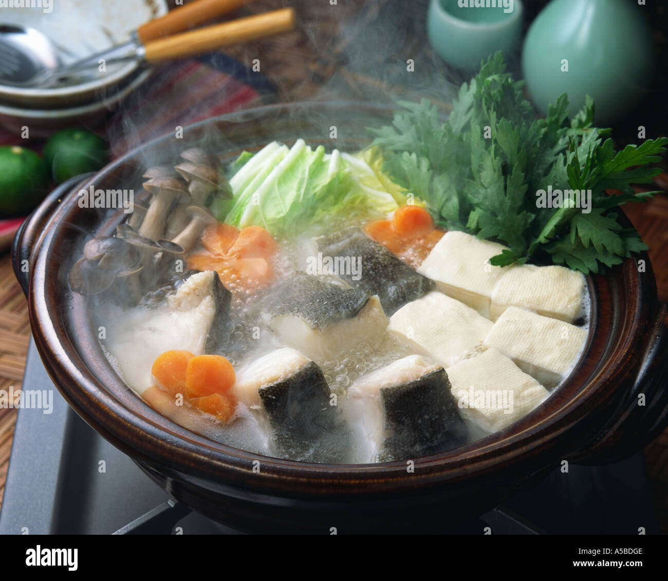 Cod in pot Stock Photo - Alamy